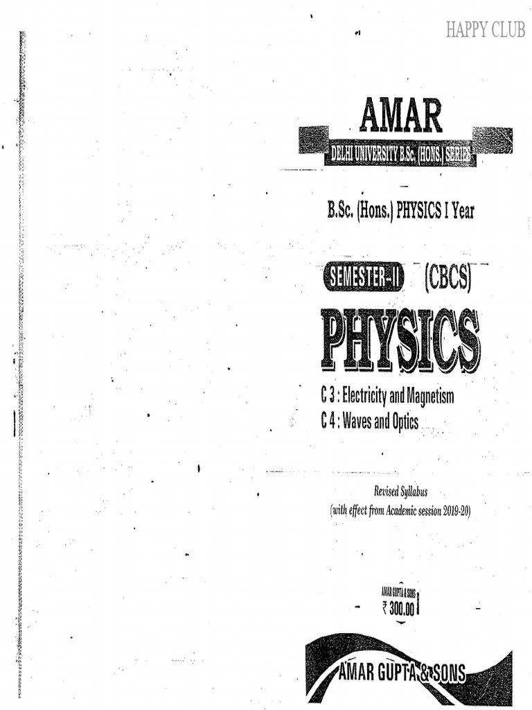 Bsc Physics Hons | PDF
