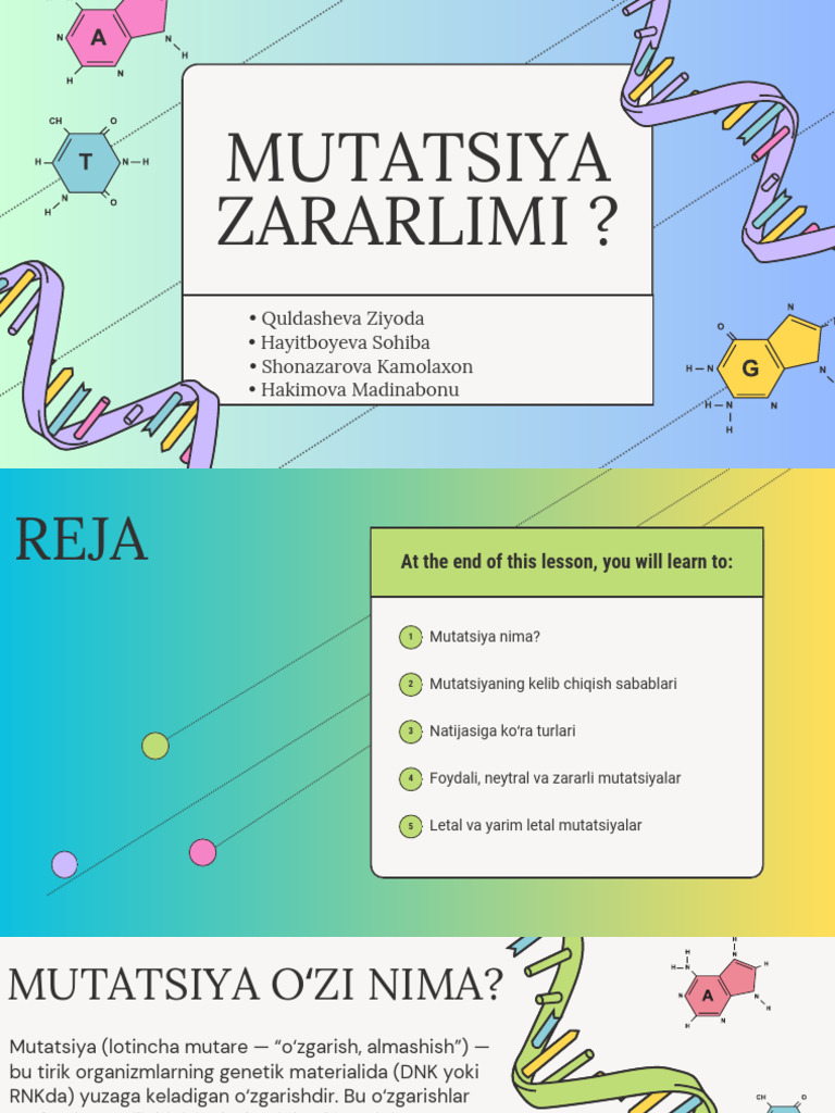901 mutatsiya zararlimi | PDF