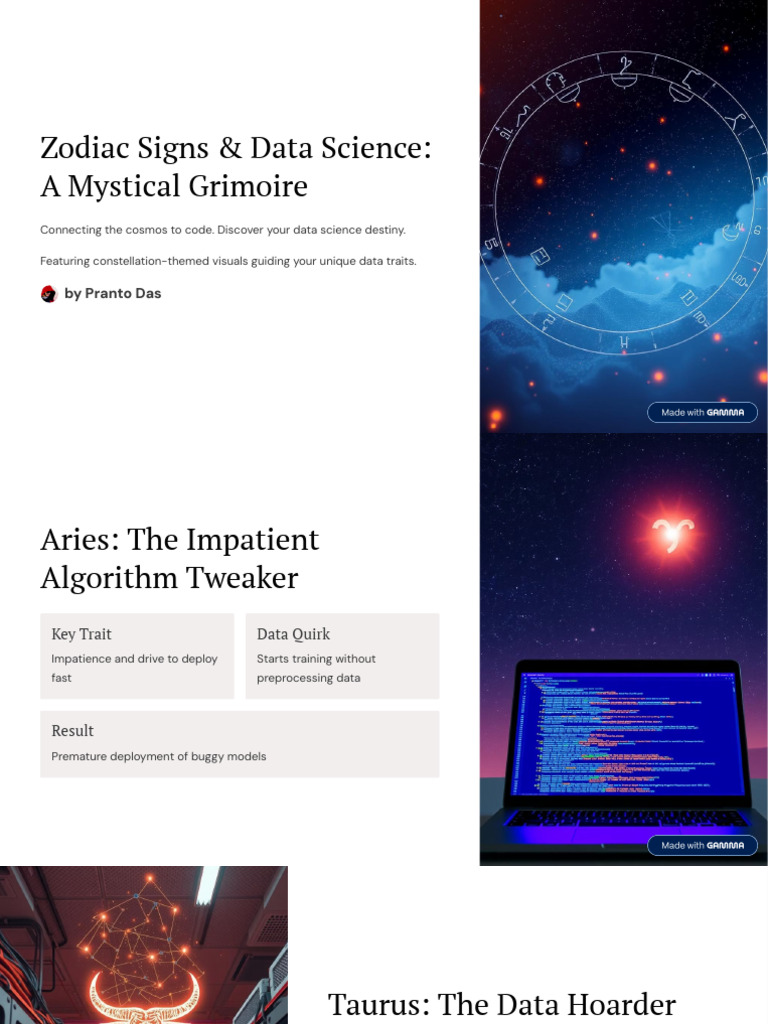 Zodiac Signs and Data Science A Mystical Grimoire | PDF