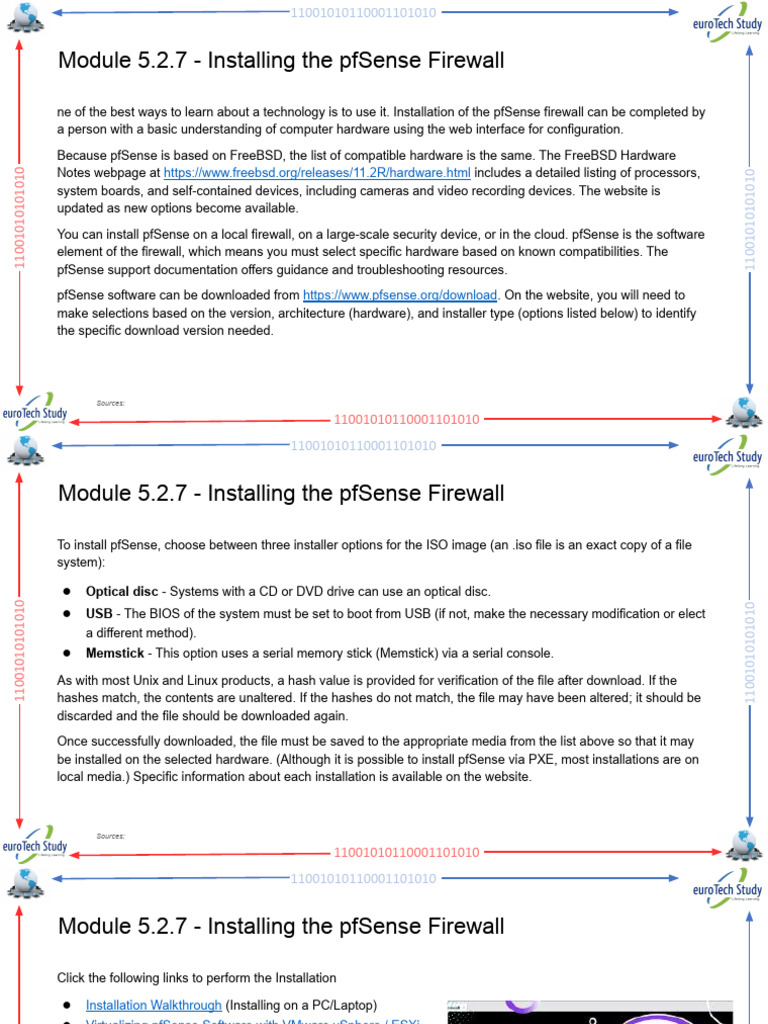 Installing pfSense Firewall 5.2.7 Guide | PDF | Installation (Computer ...