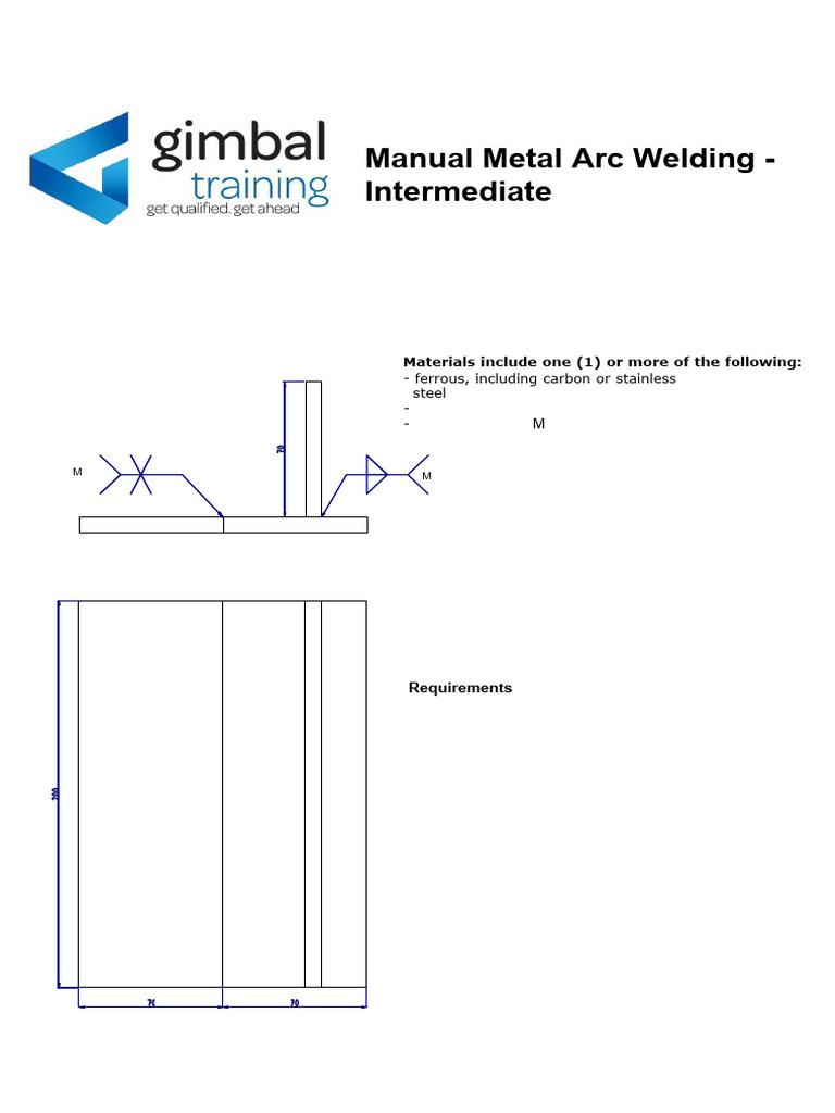 Manual Metal Arc Welding - Intermediate Weld Specification | PDF | Welding | Construction