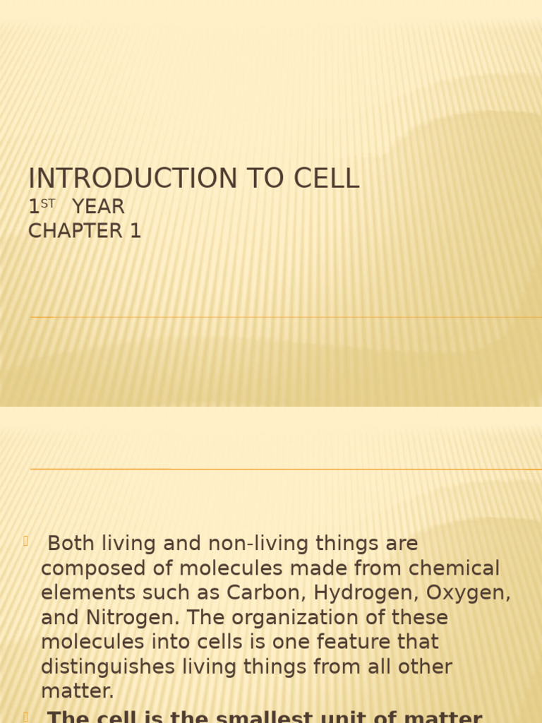 Introduction to Cell Biology Basics | PDF | Cell (Biology) | Life