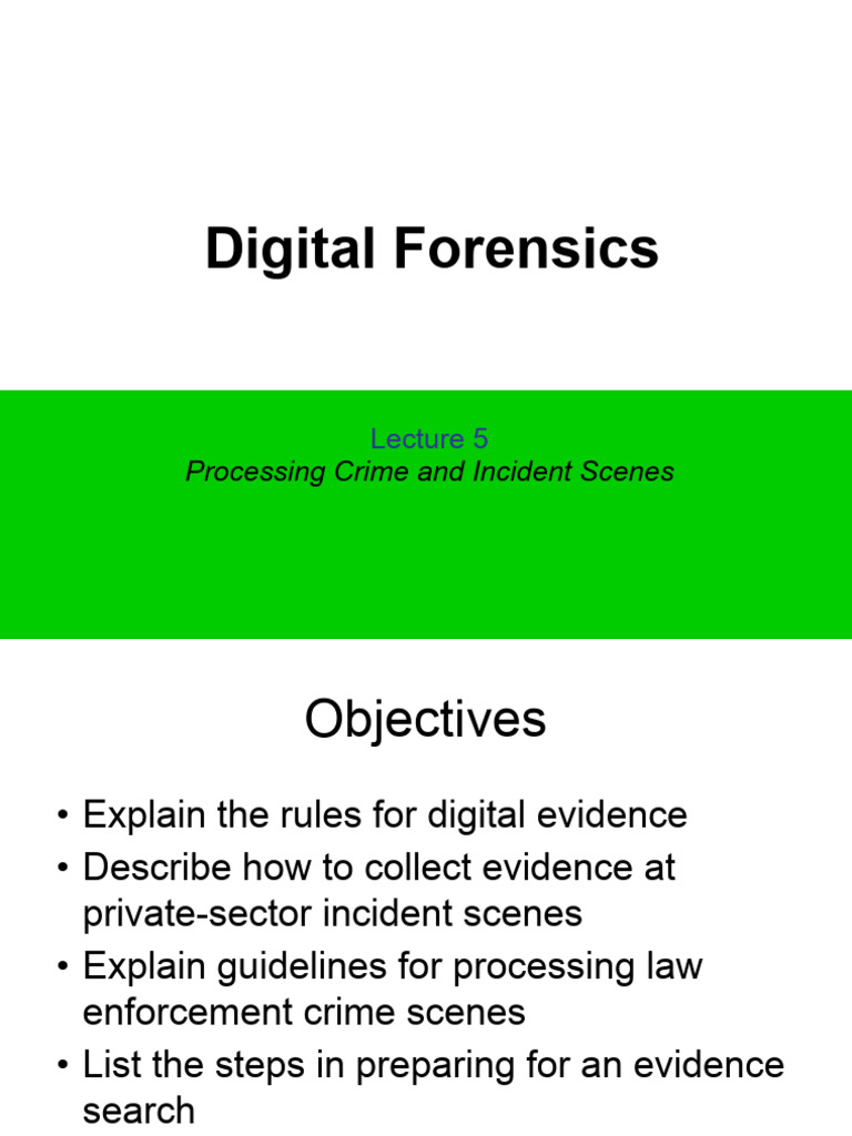 Investigating Digital Evidence Guidelines | PDF | Search Warrant ...