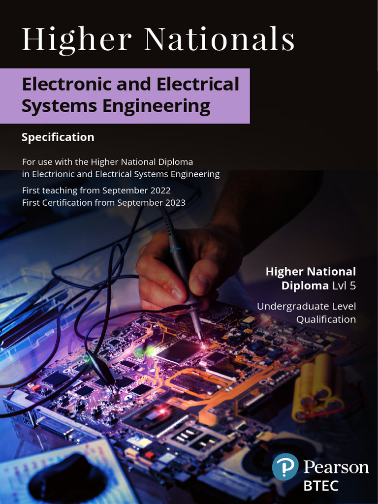Btec HND l4 l5 Electronic and Electrical Systems Engineering | PDF | Vocational Education | Diploma