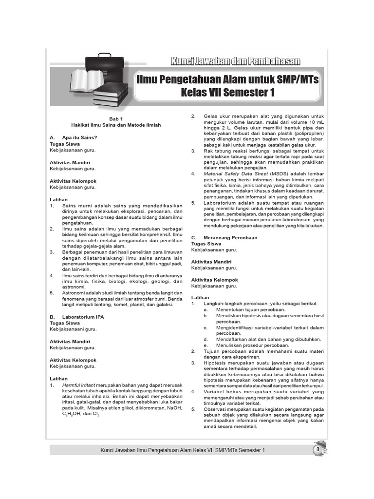 Kunci Ipa 7 SMT 1 K21 Rev 64 | PDF