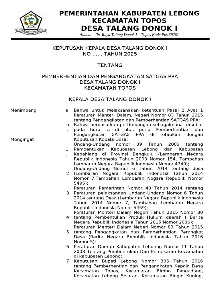 SK Satgas Ppa | PDF