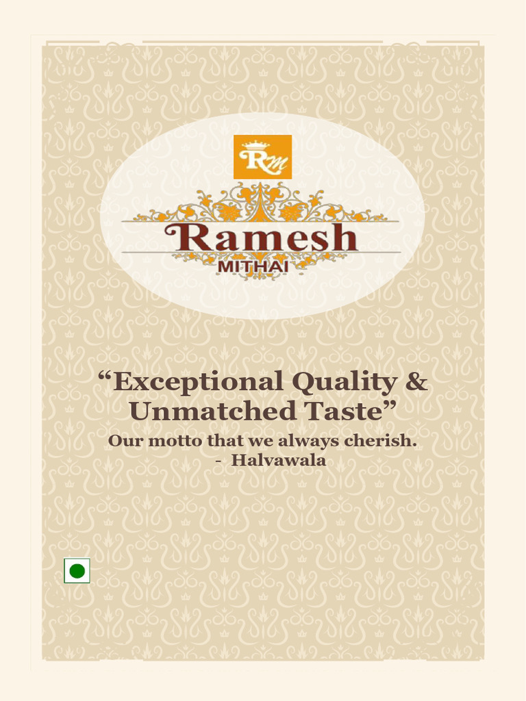 Ramesh-Mithai Price-List Final 090423 | PDF | Foods | Desserts