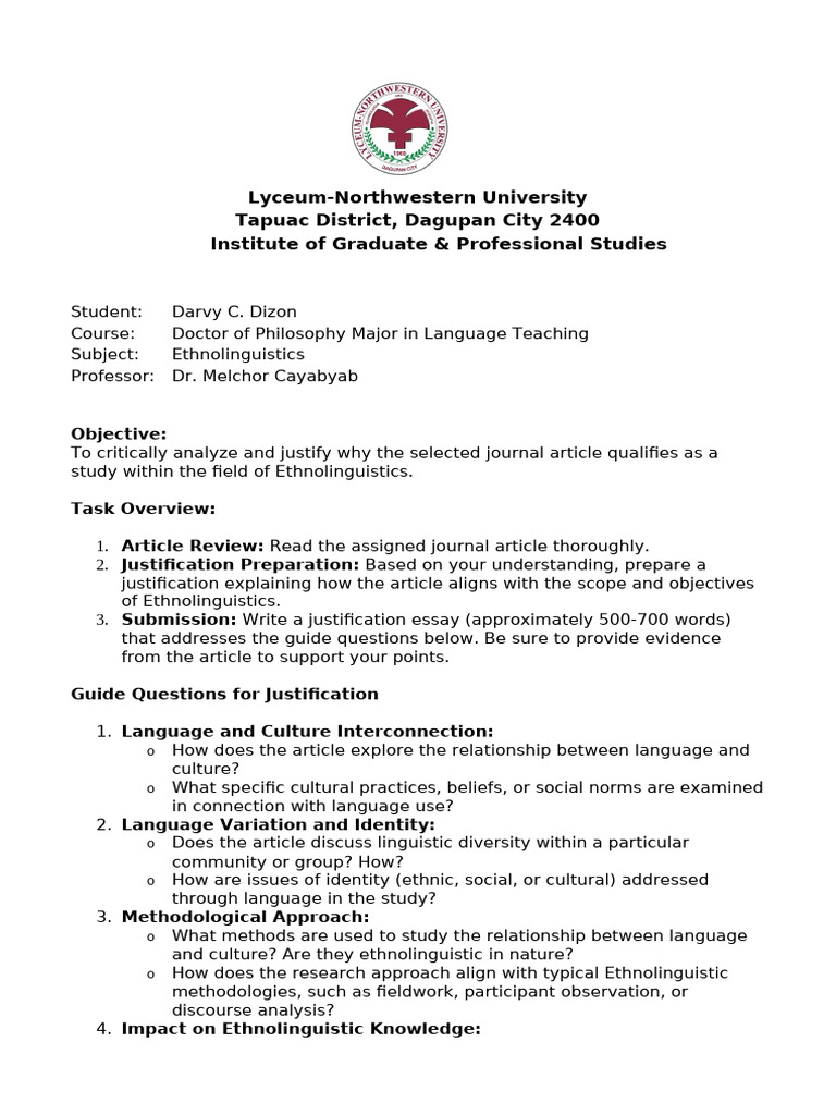 Journal Article Analysis - D. Dizon | PDF | Knowledge | Methodology