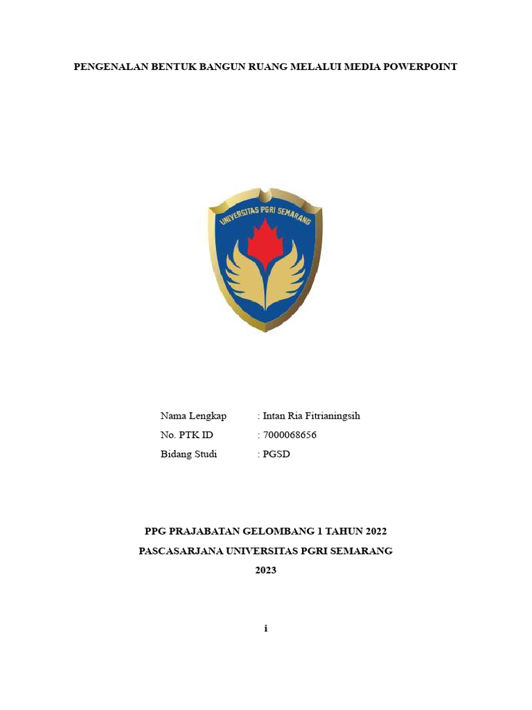 Pengenalan Bentuk Bangun Ruang Melalui Media PowerPoint_Intan Ria ...