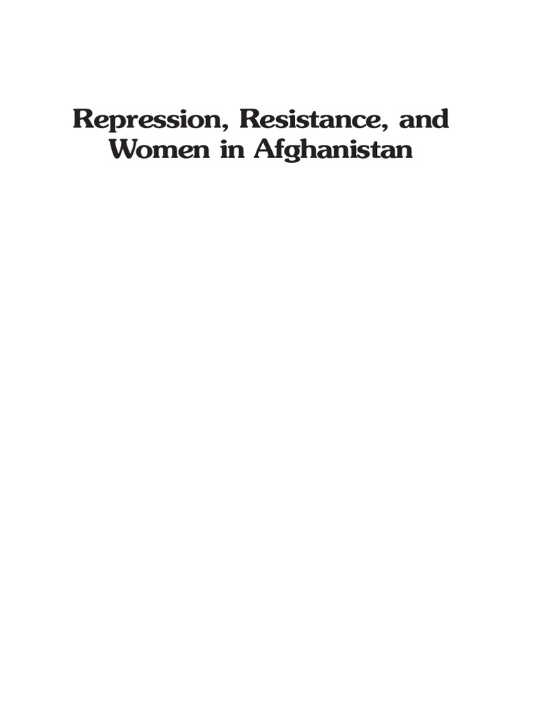 Hafizullah Emadi - Repression, Resistance and Women in Afghanistan-Praege (2002) | PDF | Persian ...