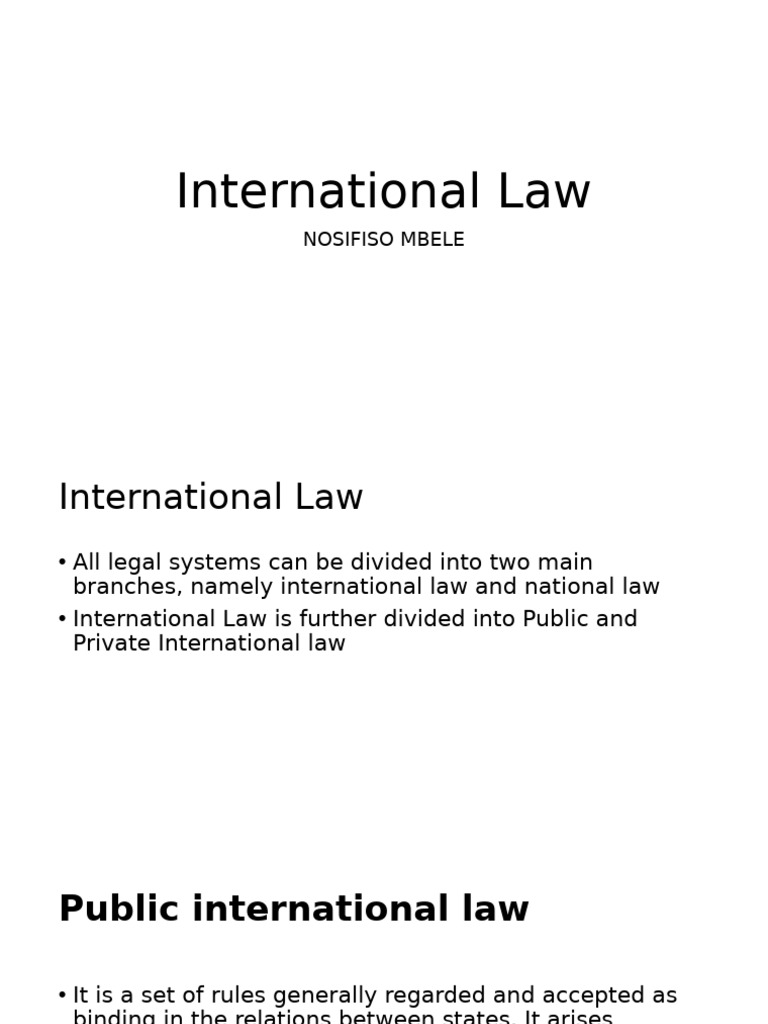 Overview of International Law Concepts | PDF | International Law | Treaty
