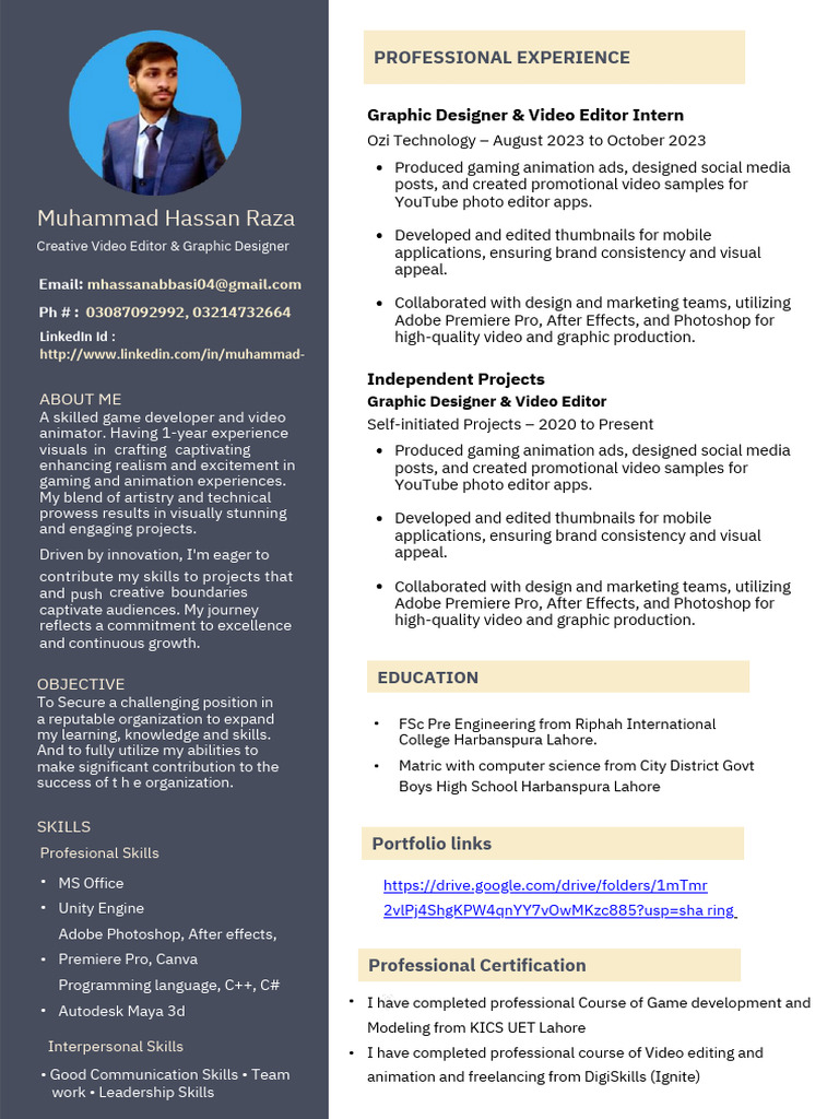 Muhammad Hassan Raza CV PDF | PDF | Computing