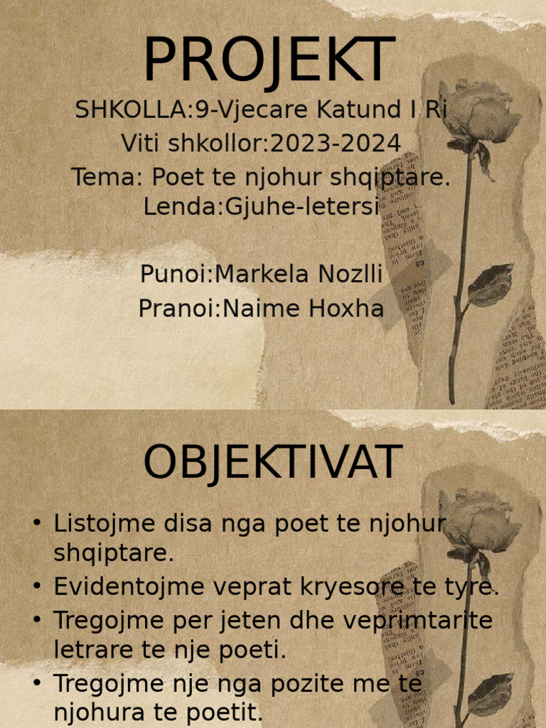 Poet Te Njohur Shqiptare | PDF