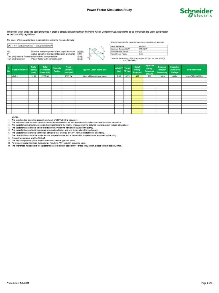 PF Simulation-2020-KSA - STC Data Center | PDF | Capacitor | Power (Physics)