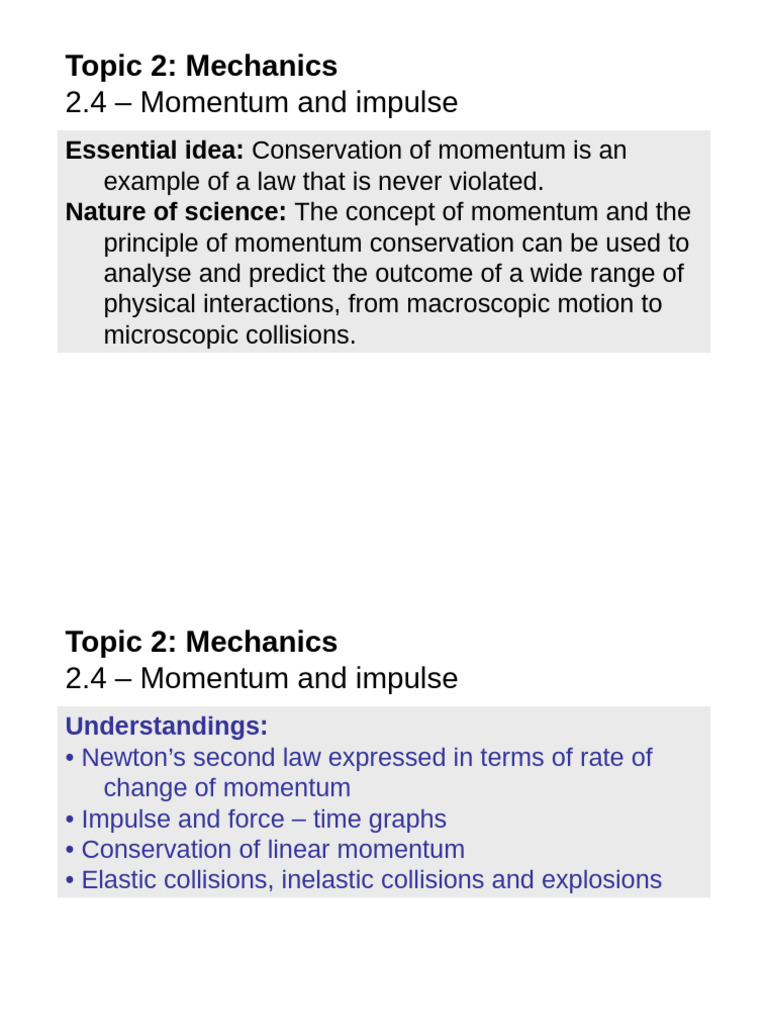 Understanding Momentum and Impulse | PDF | Momentum | Collision