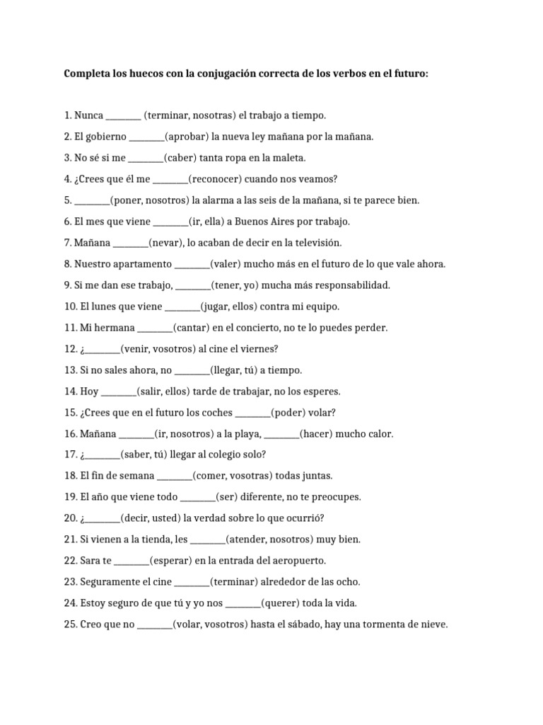 Futuro y Condicional | PDF