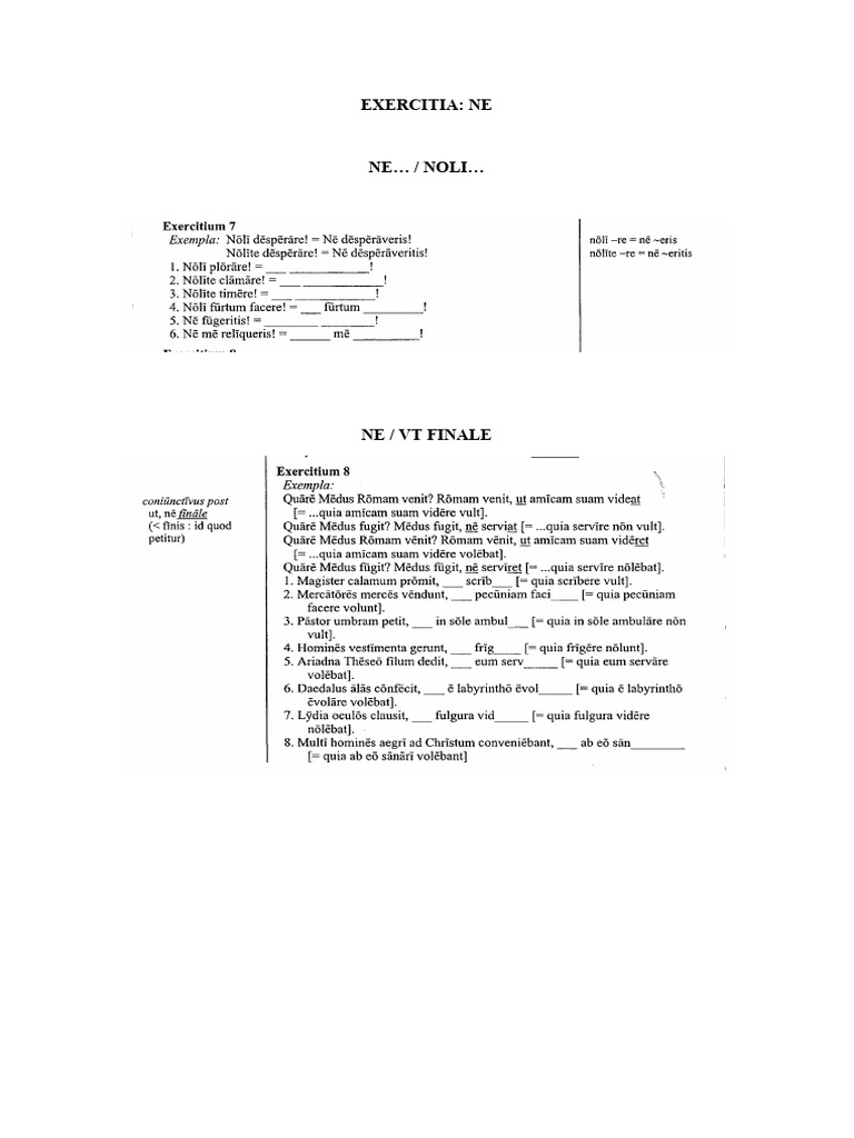 Exercitia Ne | PDF