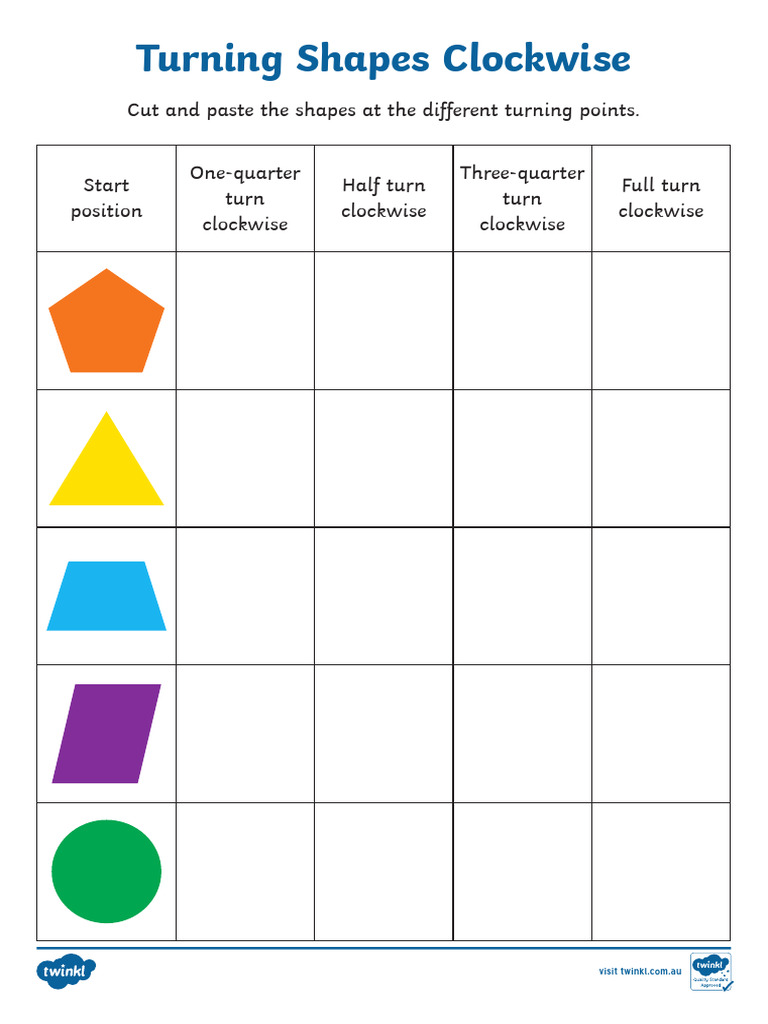 Au n 604 Turning Shapes Clockwise and Anticlockwise Activity Sheets Ver ...