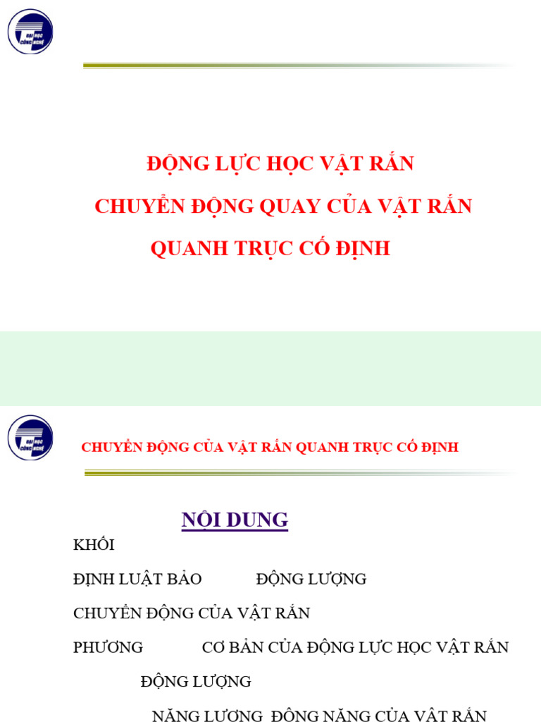 01 - (Co) Chuyen Dong Cua Vat Ran - 2025 | PDF