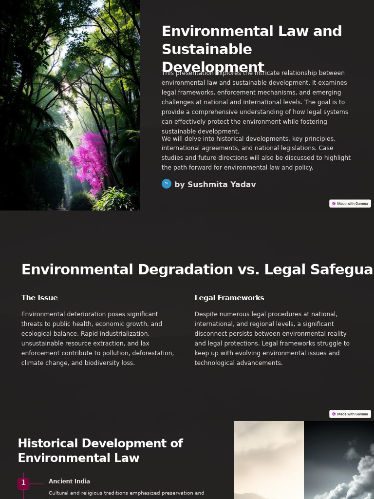 Environmental Law and Sustainable Development | PDF | Sustainability ...