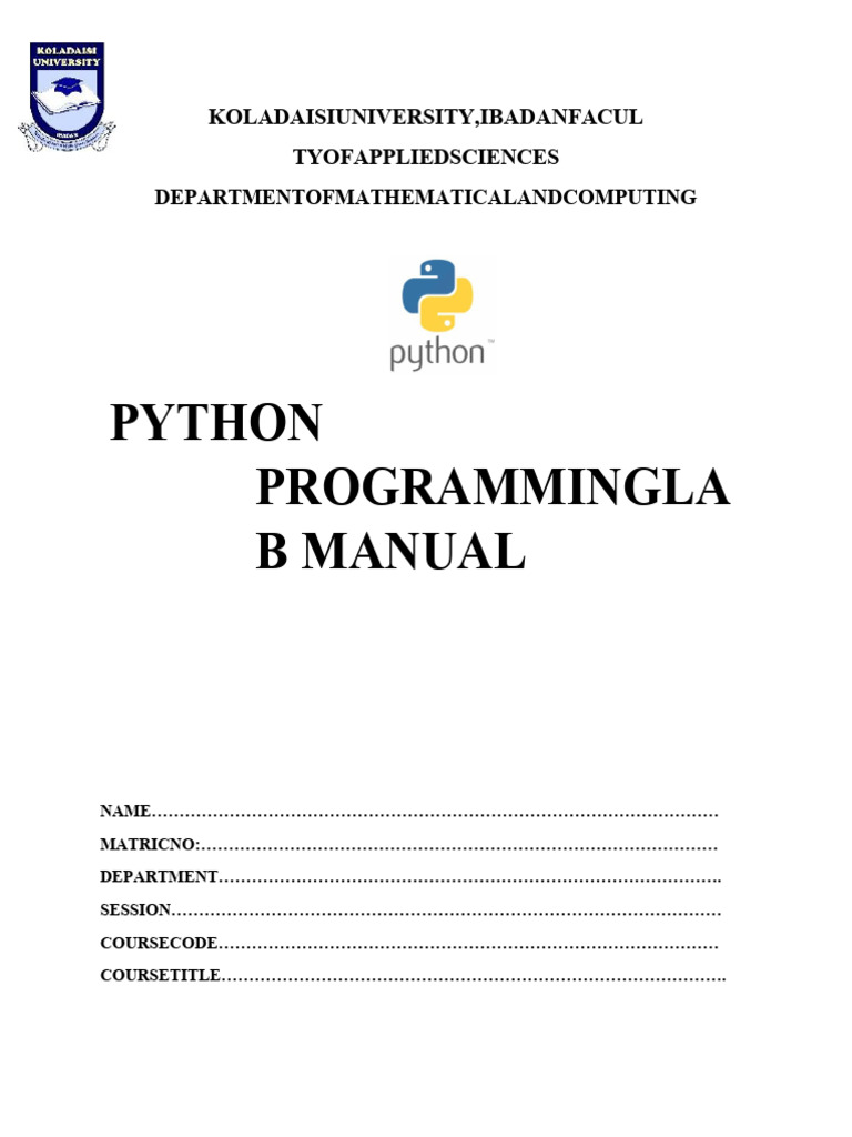 CSC 201 Python Practical Manual22 PDF | PDF | Data Type | Boolean Data Type