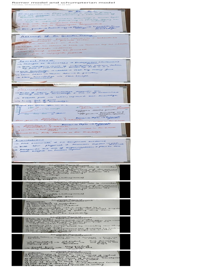 Romer model and schumpterian model (2) | PDF