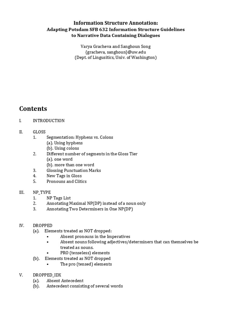 Information Structure Annotation | PDF | Semiotics | Language Mechanics