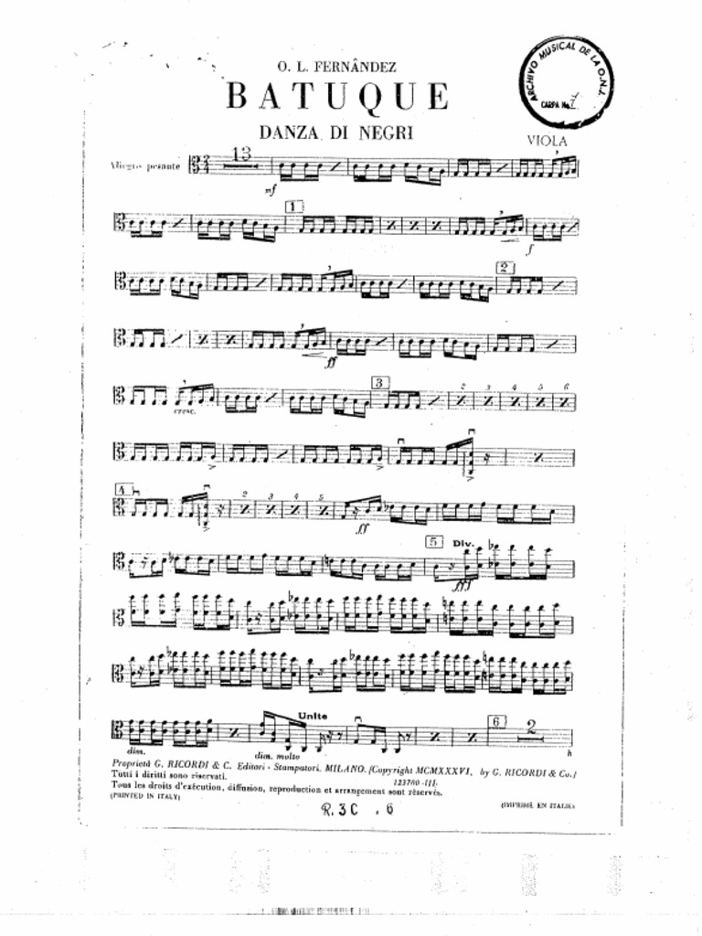 BATUQUE - Viola | PDF