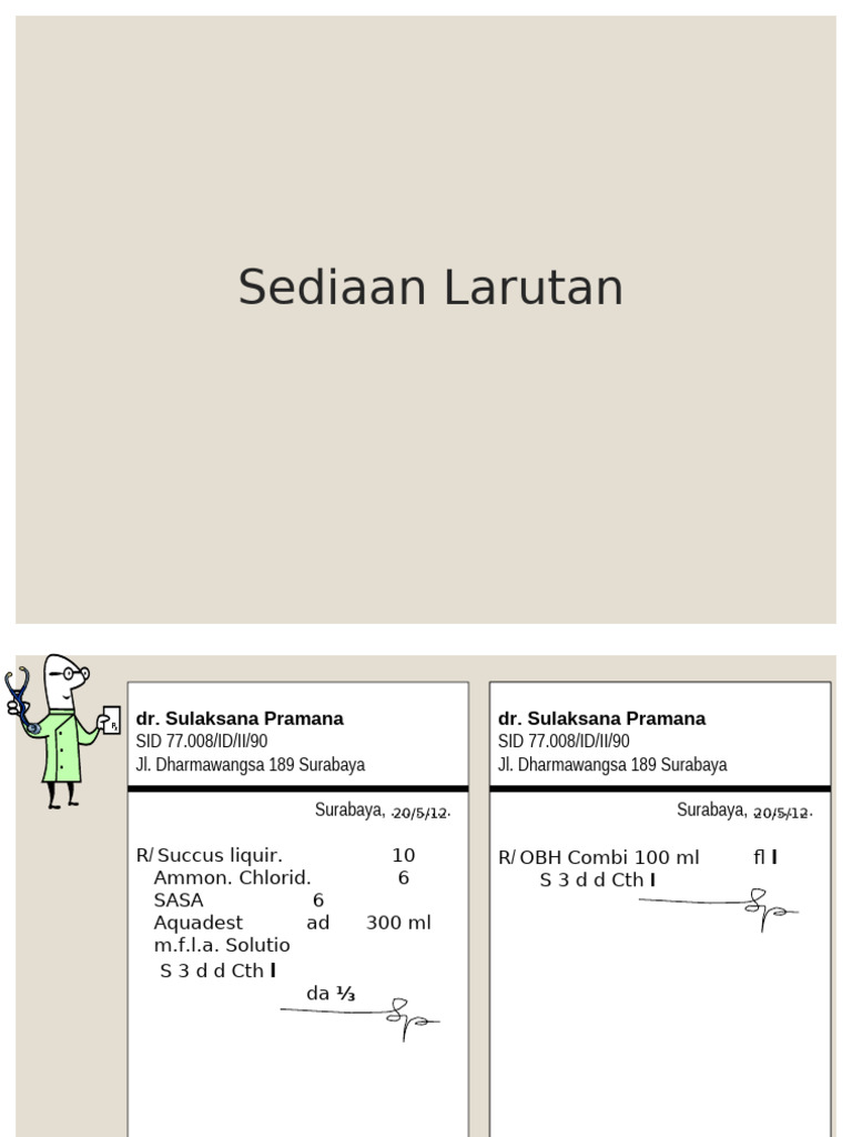 Sediaan Larutan | PDF