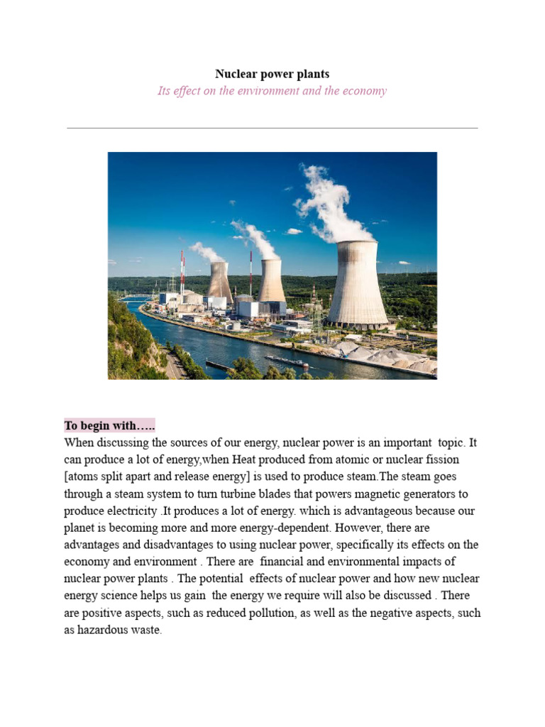 Nuclear Power Plants Draft 3 | PDF | Nuclear Power | Energy Development