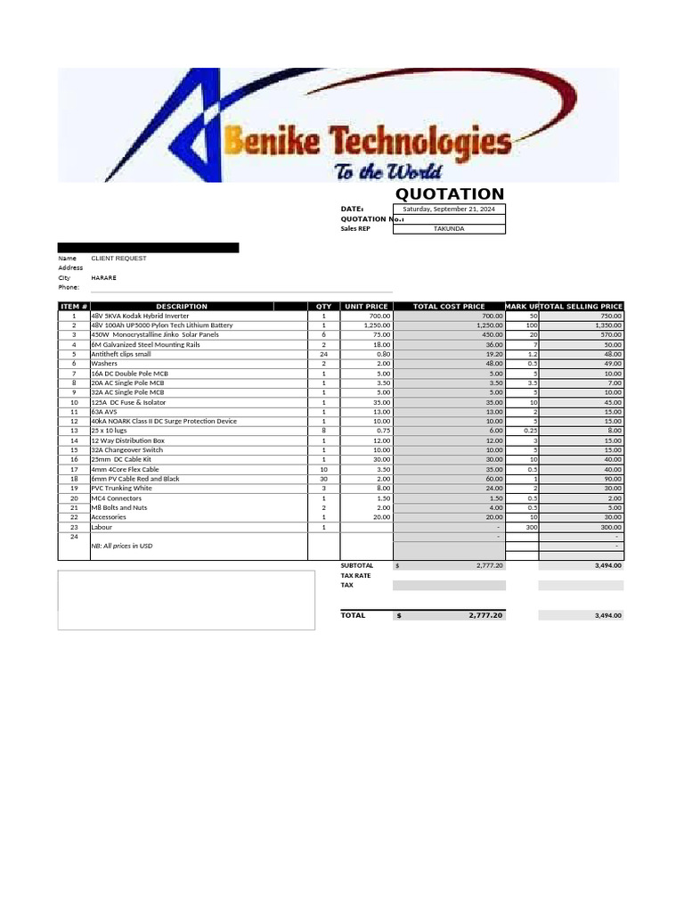 5 Kva Kodak Solar System | PDF | Fuse (Electrical) | Solar Panel