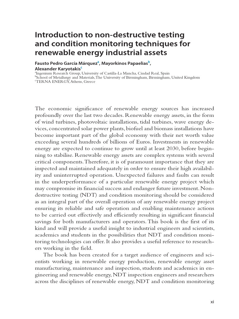 Introduction To Non-Destructive Testing and Condition Monitoring ...