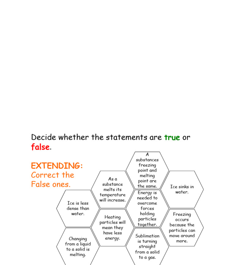 True or False: States of Matter Quiz | PDF