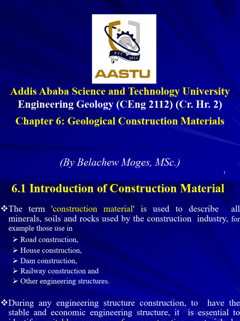 Chapter 6 Engineering Geology | PDF | Concrete | Rock (Geology)