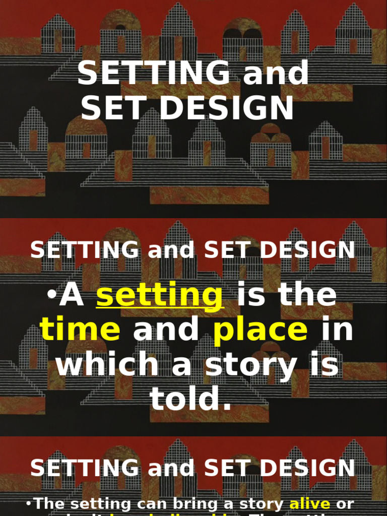 CW Setting and Set Design | PDF