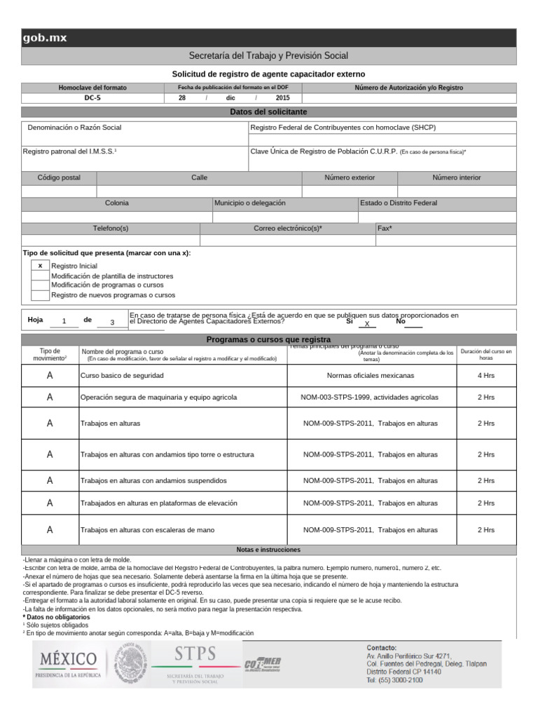 Documento PDF para Procesar Registro Agente Capacitador Externo | PDF