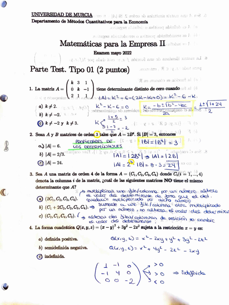 Mayo 2022 Test y Practica | PDF