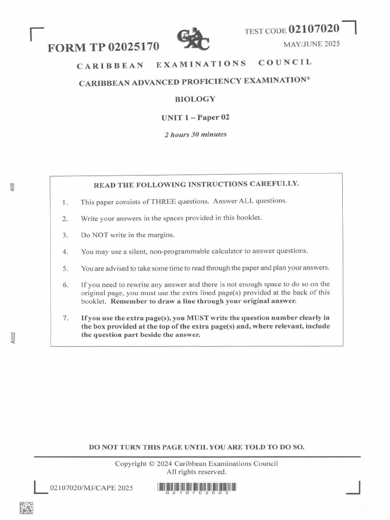 Biology Unit 1 | PDF