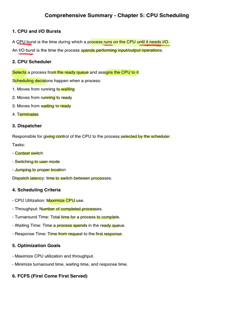 Final_CPU_Scheduling_Summary_with_Images | PDF | Scheduling (Computing ...
