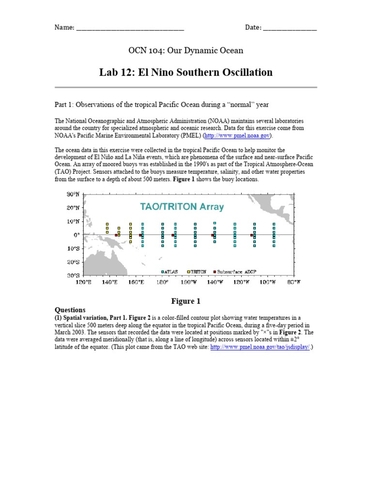 El Nino Southern Oscillation | PDF | Oceanography | Physical Geography