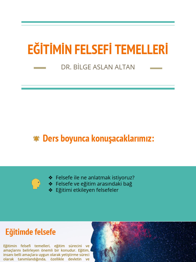 Hafta-EĞİTİMİN FELSEFİ TEMELLERİ | PDF