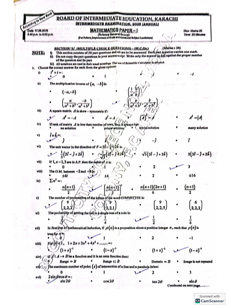 XI Maths C.S Failure 2025 (New Book) | PDF