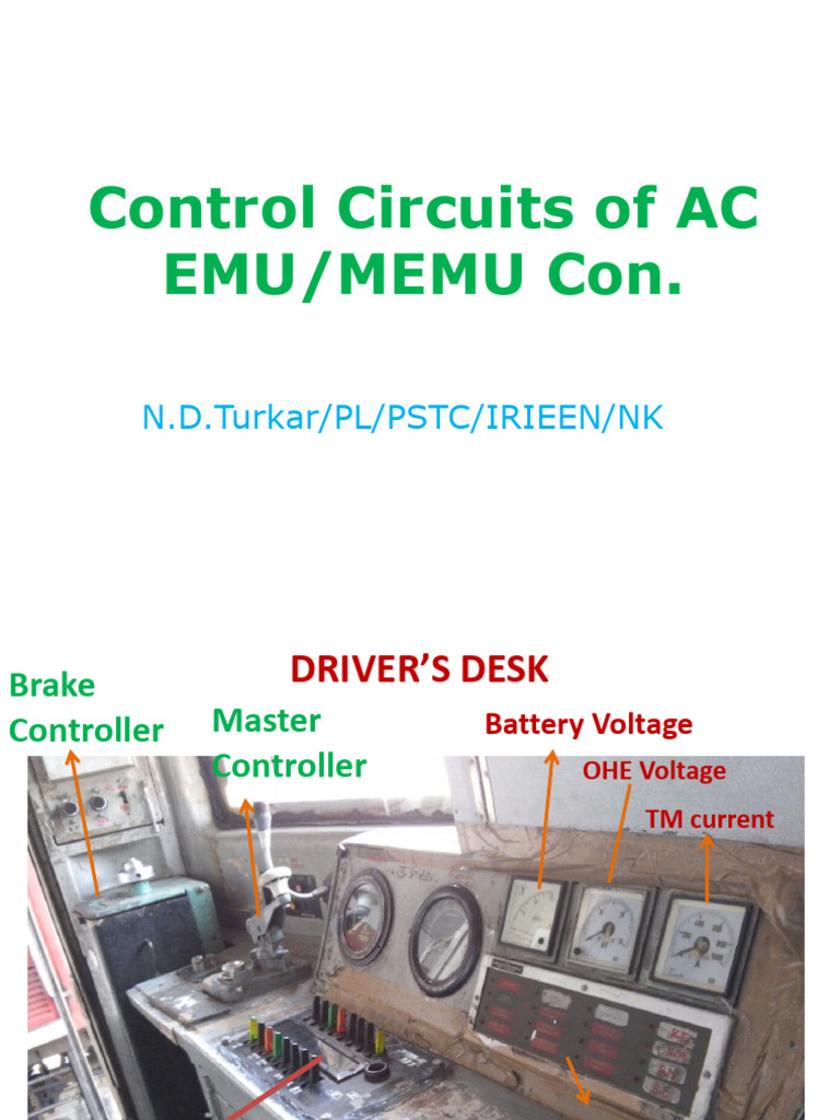 Contorl Cicuit of AC EMU | PDF | Relay | Switch