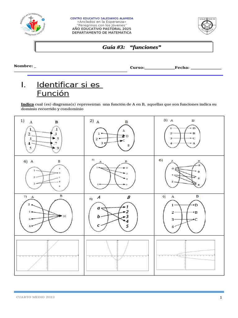 Guía 3 Tipos de Funciones | PDF | Función (Matemáticas) | Matemáticas