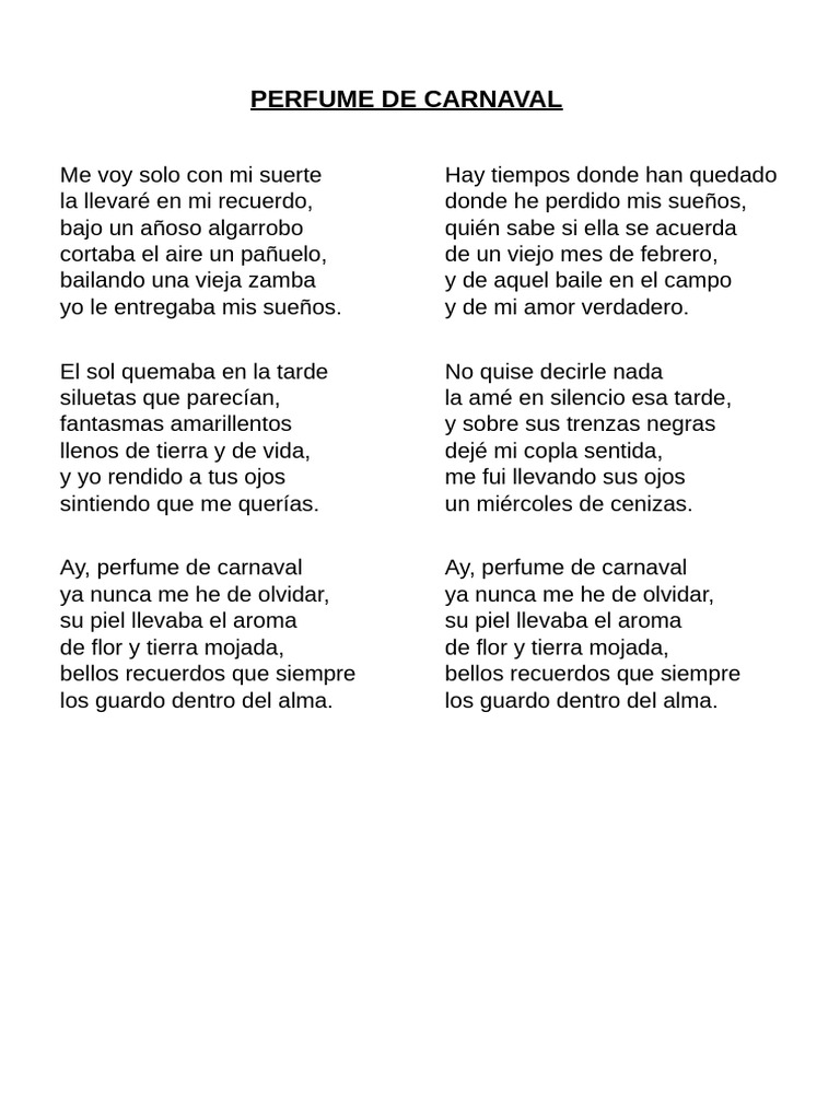 Perfume de Carnaval | PDF