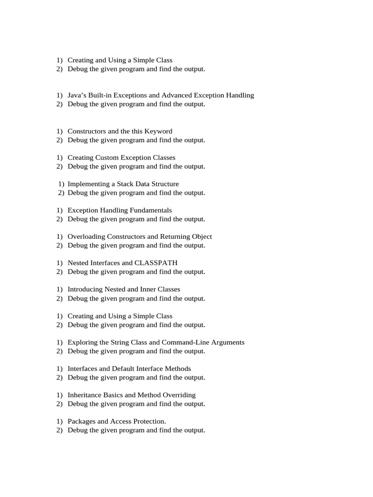 Oops Lab Questions | PDF