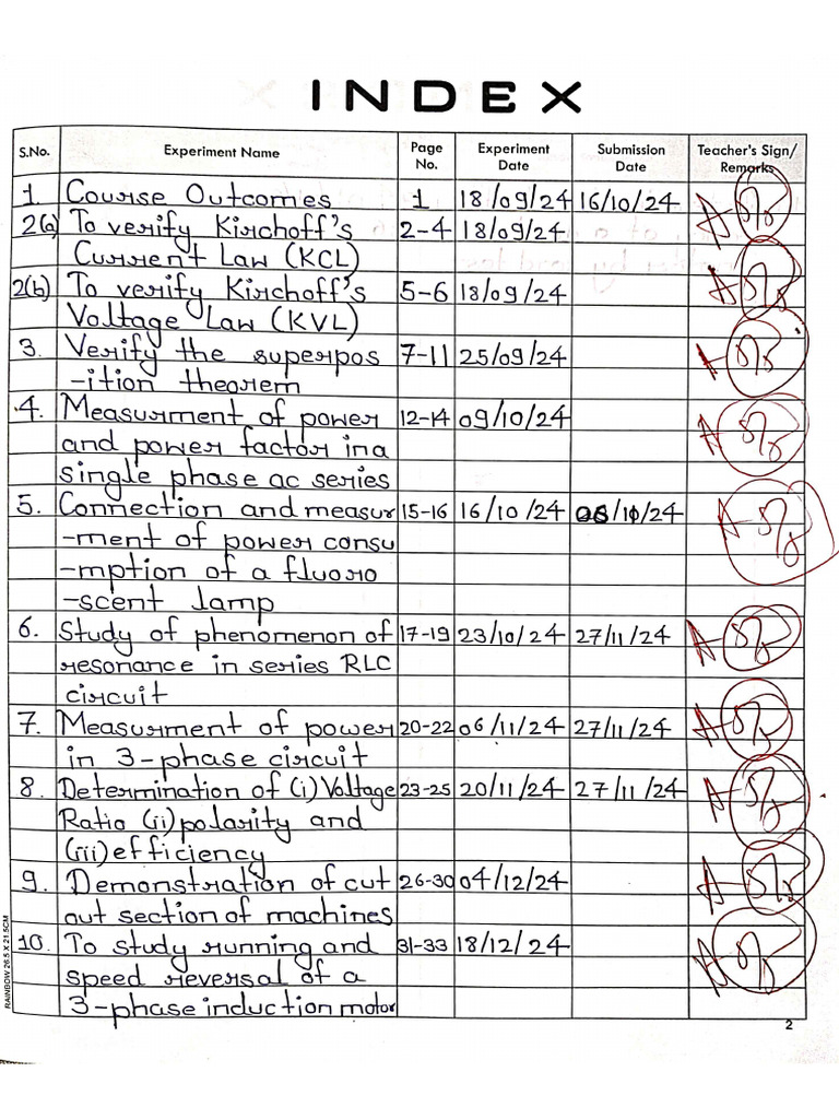 Electrical Practical File | PDF