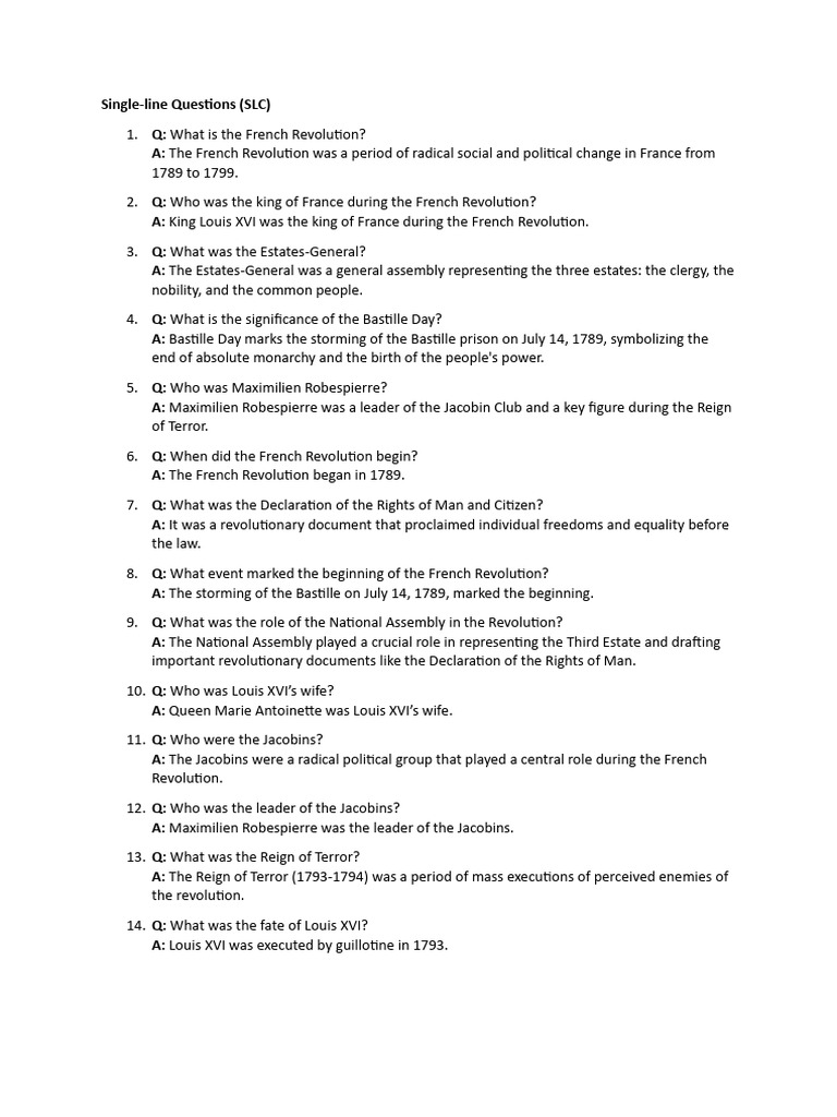 History - French Revolution | PDF | French Revolution | Reign Of Terror