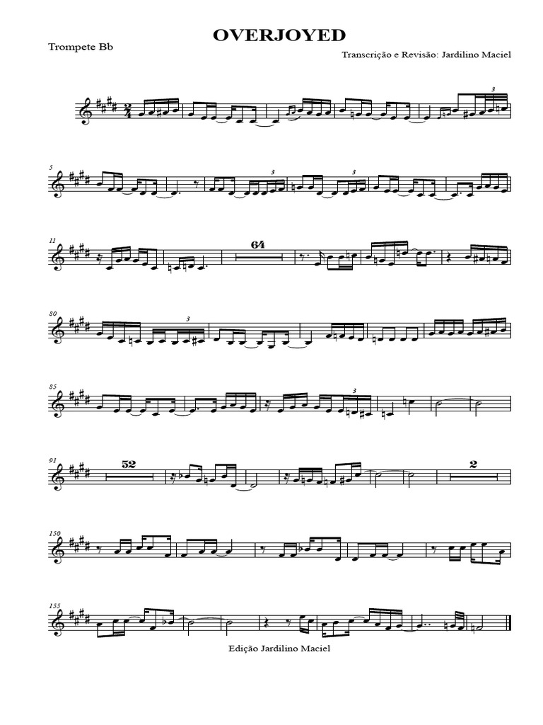 Overjoyed Trompete | PDF