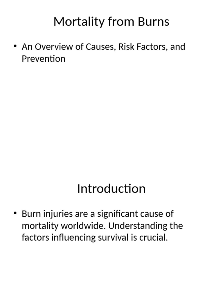 Mortality From Burns | PDF